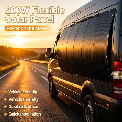 China 200W Portable Flexible Solar Panel, No‑Drill Easy‑Install Solar Power for RV, Boat, Balcony & Outdoor Camping for sale