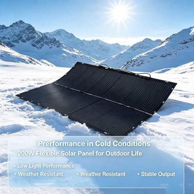 China 200W Waterproof Flexible Solar Panel, Anti‑Micro‑Crack Bend‑able Solar Module for Marine RV Off‑Grid Energy for sale