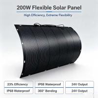 China 200W Anti‑Aging Flexible Solar Panel, 23% Efficiency Waterproof Bendable Solar Kit for RV, Yacht & Balcony Projects for sale