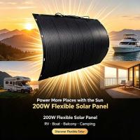 China 200W Flexible Solar Panel with MC4 Connector, Waterproof Thin Solar Module for Camper, Yacht, Balcony Solar Setup for sale