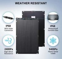 China 200W Flexible Solar Panel with MC4 Connector, Waterproof Thin Solar Module for Camper, Yacht, Balcony Solar Setup for sale