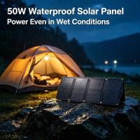 China Durable 50 W Folding Solar Charger Panel, ETFE Surface, Off‑Grid Solar Power Supply for sale