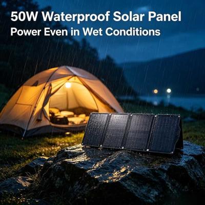 China Durable 50 W Folding Solar Charger Panel, ETFE Surface, Off‑Grid Solar Power Supply for sale