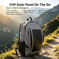 China Water‑Resistant 50 W Collapsible Solar Panel, Fold‑Up Solar Charger for Field Work for sale