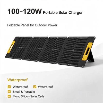 China 100‑120W High‑Performance Fold‑Up Solar Panel, Portable Waterproof Solar Charger for All Outdoor Adventures for sale