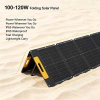 China 120W Compact Portable Folding Solar Charger, Monocrystalline Waterproof Solar Panel for Emergency Power Supply for sale