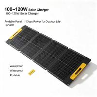 China 100W Light‑Weight Portable Folding Solar Panel, Off‑Grid Solar Charger for Hiking Beach & Picnic Trips for sale