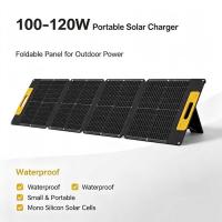 China 100W Light‑Weight Portable Folding Solar Panel, Off‑Grid Solar Charger for Hiking Beach & Picnic Trips for sale