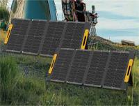 China 100W Compact Waterproof Folding Solar Panel, Off‑Grid Solar Charger for Fishing Hiking & Outdoor Activities for sale