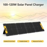 China 100‑120W Off‑Grid Portable Solar Panel, Fold‑able Waterproof Solar Charger for Emergency Backup Power for sale