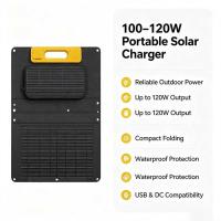 China 120W Compact Foldable Solar Charger, Waterproof Monocrystalline Solar Panel for Camping & Outdoor Power for sale