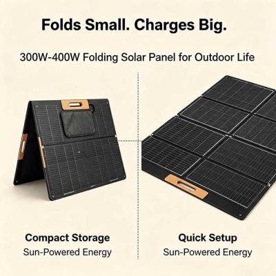 China 300W Lightweight Folding Solar Charger, Portable Solar Panel for Hiking Beach & Outdoor Trip for sale