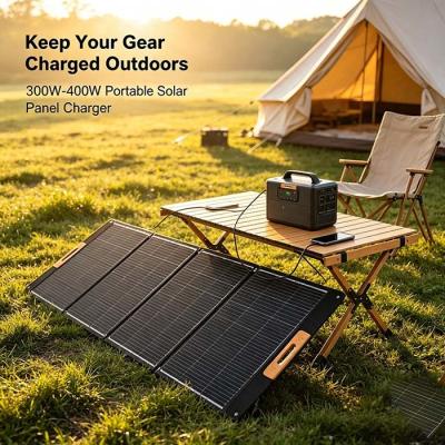 China Foldable 300W Solar Panel Charger, Waterproof Off‑Grid Solar Power Supply for Camping Adventures for sale