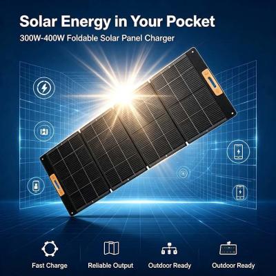 China 300‑Watt Foldable Solar Charger Panel, Multi‑Interface Portable Solar Power for Outdoor Activities for sale