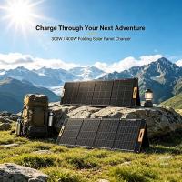 China Portable Foldable 300W Solar Panel Charger, Off‑Grid Solar Power for Camping, Hiking & Van Life for sale