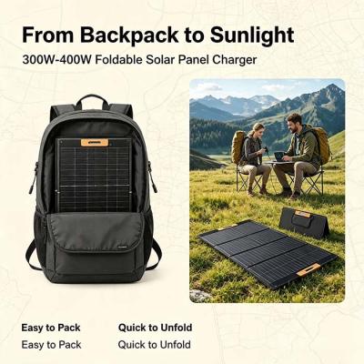 China Lightweight 300‑Watt ETFE Foldable Solar Panel, Outdoor Portable Solar Charger for Power Stations for sale