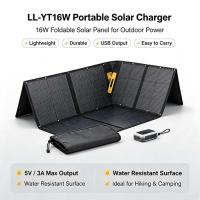 China 16W Foldable Solar Panel Charger, Portable USB‑C Solar Power for Hiking Camping Backpacking for sale
