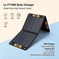 China 16W Portable Fold‑Out Solar Charger Panel, Splash‑Proof Solar Power for Outdoor Photography for sale