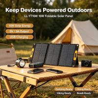China 16 Fast‑Charging Fold‑Up Solar Panel, USB‑C QC Solar Charger for Outdoor Camping Hiking Gear for sale