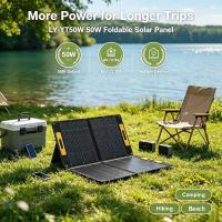 China 50W Foldable Solar Panel, Waterproof ETFE Solar Charger for Portable Power Station Camping RV for sale