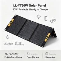 China 50W Fold‑Up Solar Panel Charger, High‑Efficiency 22%+ Solar Cells for Outdoor Power Station for sale