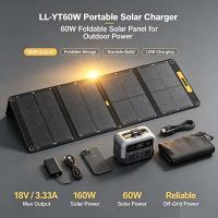 China 60W Waterproof Foldable Solar Power Panel, Off‑Grid Solar Charger for Power Station & Drone for sale