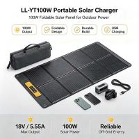 China 105W Waterproof Folding Solar Power Charger, Portable Off‑Grid Solar Panel for Long Camping Trips for sale