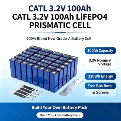China 300Ah 3.2V LiFePO4 Prismatic Battery Cell, Grade‑A 6000 Cycle Lithium Iron Phosphate for Solar Energy Storage & Power System for sale