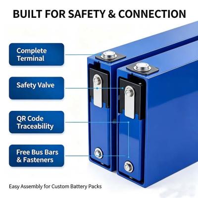 China 100Ah 3.2V Lithium Iron Phosphate Prismatic Cell, Built‑in Safety Valve Lithium Battery Pack  for sale