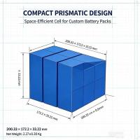 China New 100Ah 3.2V LiFePO4 Prismatic Battery, 6000 Cycles 80% SOH Lithium Storage Cell for Off‑Grid Solar Power Station for sale