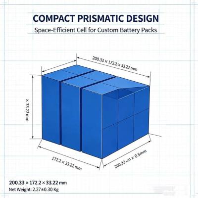 China New 100Ah 3.2V LiFePO4 Prismatic Battery, 6000 Cycles 80% SOH Lithium Storage Cell for Off‑Grid Solar Power Station for sale