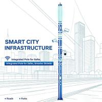 China Smart Pole System with LED Light, Camera, WiFi and Emergency Call for sale