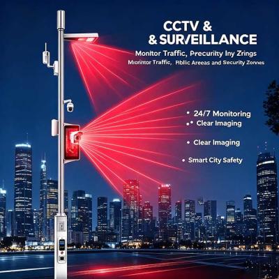 China Integrated Smart Light Pole, IoT Smart Street Lamp with Cloud Remote Control System for Urban Construction for sale