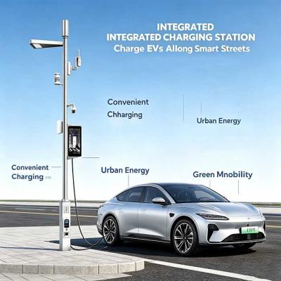 China Smart City Light Pole, Smart Street Pole with CCTV Camera, WiFi Hotspot & EV Charging Station for sale