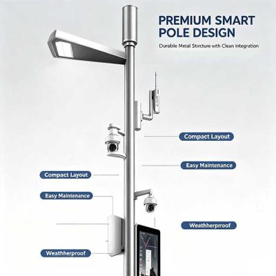 China Industrial‑Grade Smart City Pole, Intelligent Multi‑Function Street Light with NB‑IoT, LoRa Communication Support for sale
