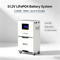 China 51.2V 100Ah LiFePO4 Battery 5.12kWh Home Solar Energy Storage System, 6000 Cycles for sale