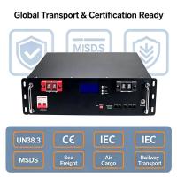 China 10‑Year Warranty Rack‑Mount LiFePO4 Battery 5.12kWh Smart BMS Full‑Range Safety Protection for sale