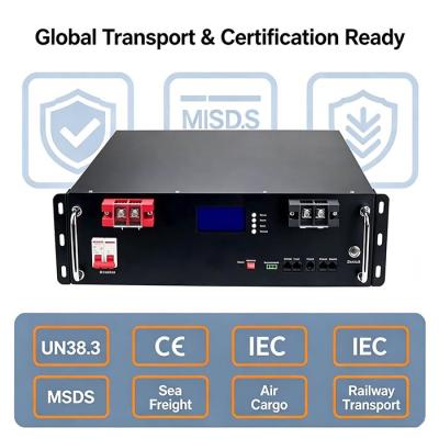 China 10‑Year Warranty Rack‑Mount LiFePO4 Battery 5.12kWh Smart BMS Full‑Range Safety Protection for sale