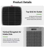 China Evaporative No Fog Humidifying Air Purifier, 760m³/h CADR, 5L Water Tank, Quiet Sleep Mode Home for sale