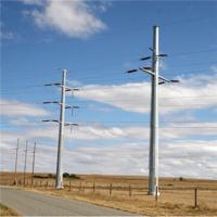 China Medium Voltage Steel Pole Tower Steel Electrical Power Transmission Line Poles for sale