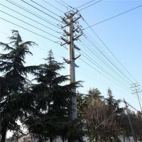 China Round Steel Pole Tower Non Tapered Poles 10 To 30 Ft Hot Dip Galvanization for sale