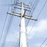 China Galvanized Electrical Steel Tubular Pole 10kv To 500kv Easy Maintenance for sale