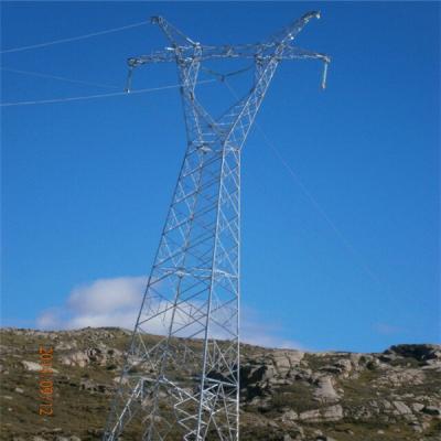 China 220kv 500 Kv Angle Steel Angular Tower For Strain Tension Electrical Power Cable for sale