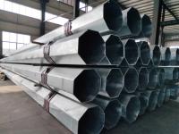China Galvanized Solar Street Lighting Steel Pole Tower With Single Or Double Arms for sale