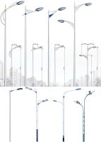 China Custom Ip65 Galvanized 8 - 12M High Pressure Sodium Lamp Single Arm for sale