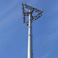 China 10 - 60 Meters Steel Mono Pole Tower Telecommunication Broadcasting for sale