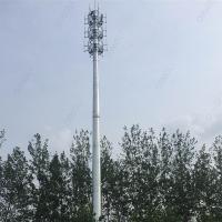 China 10 - 60 Meters Steel Mono Pole Tower Telecommunication Broadcasting for sale
