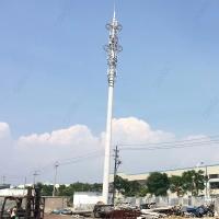 China 10 - 60 Meters Steel Mono Pole Tower Telecommunication Broadcasting for sale