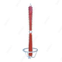 China 66KV Composite High Voltage Lightning Arrester / Polymer Surge Arrester Thunder Arrester for sale