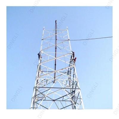 China 60m Galvanized Angle Steel Self Supporting Telecom Tower 3 Legs Tubular for sale